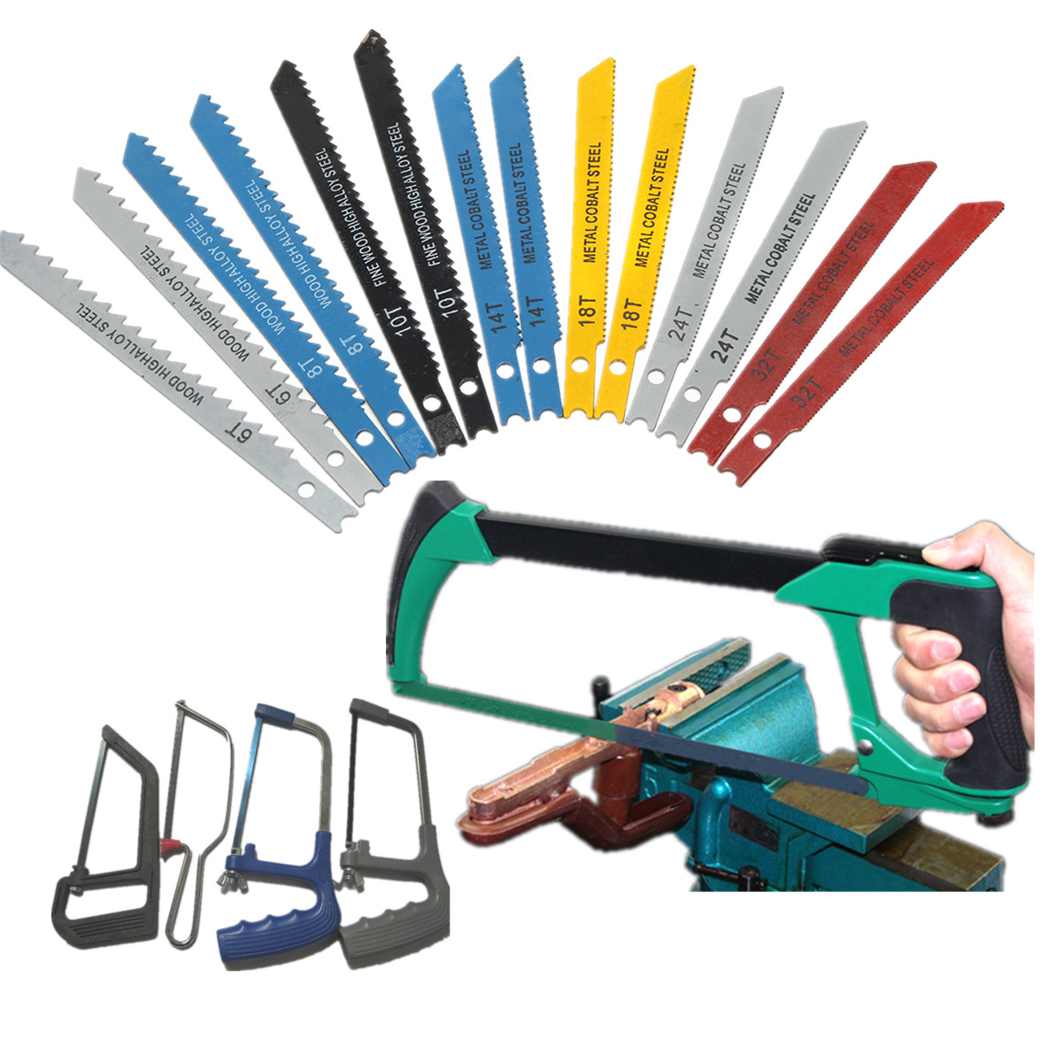 14x Assorted U shank Jigsaw Blades Metal Plastic Wood Set For Decker 14x-assorted-u-shank-jigsaw-blades-metal-plastic-wood-set-for-decker